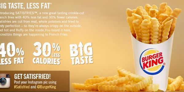 Burger King : des frites "satisfries" avec moins de calories - Terrafemina