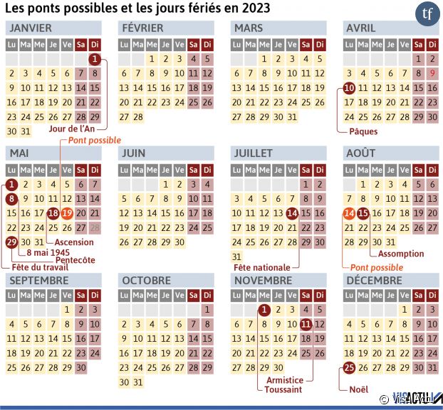 Calendrier Fériés 2023 Comment Bien Profiter Des Ponts Et Jours